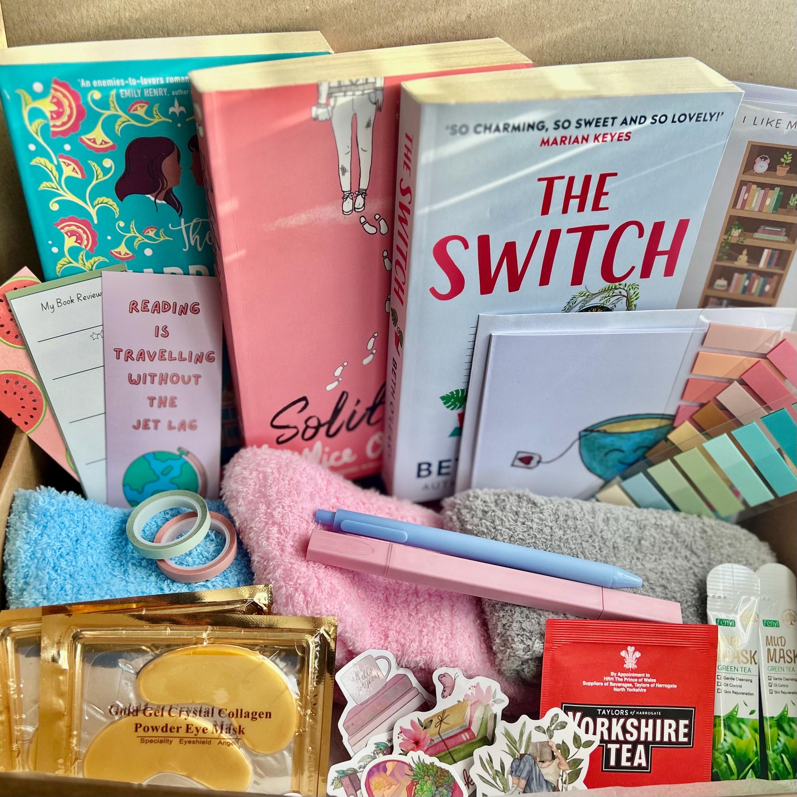 Mystery Book Box: 3 Preloved Books, Bookish Goodies & Self Care - Etsy