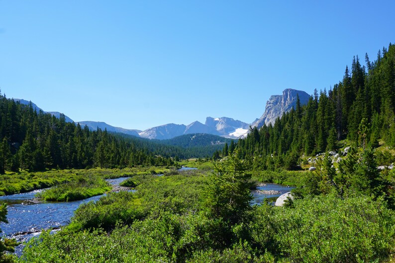 Wandering River Wind River Range Landscape Print Printable Wall Art ...