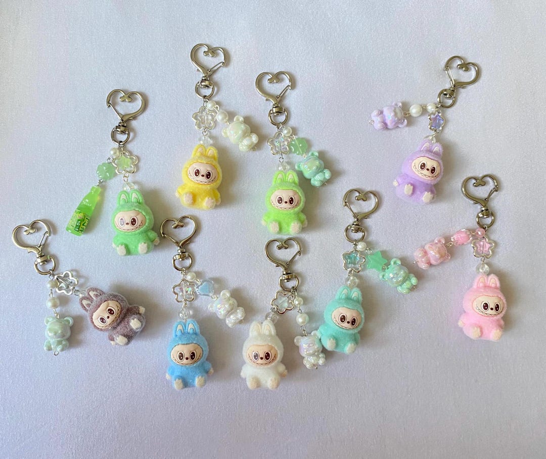 Labubu Mini Keychains Phone Charm Labubu Bag Charms - Etsy
