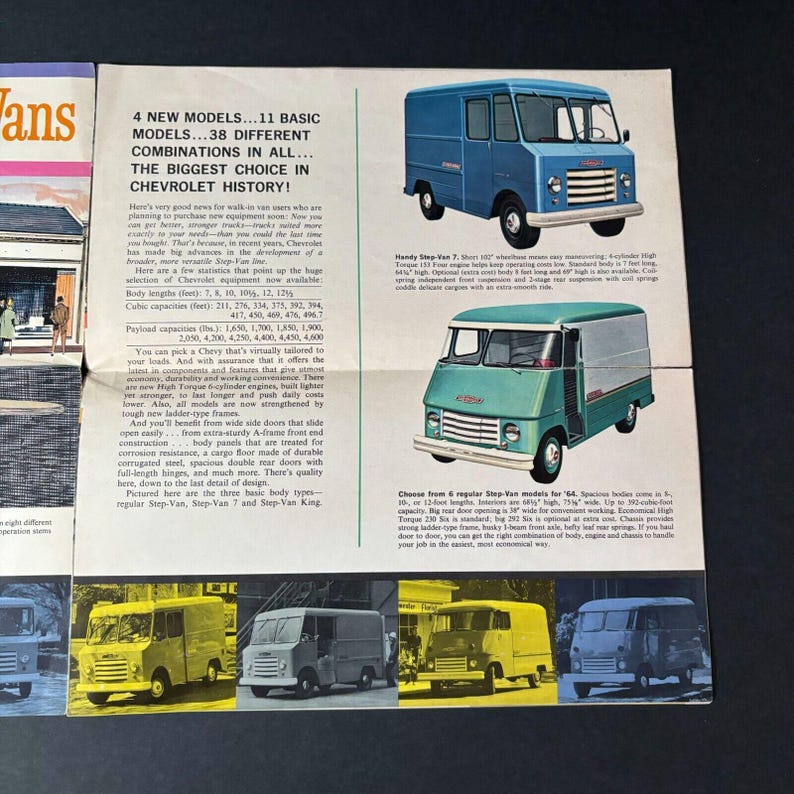 1964 Chevy Step Vans Miller Chevrolet Brochure Sales Catalogue - Etsy