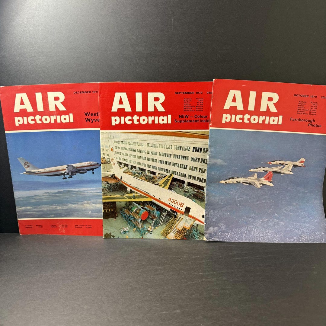 Air Pictorial British Aviation Magazine 1972 Historical Military PB Lot ...