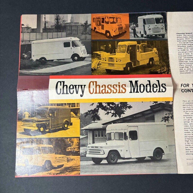 1964 Chevy Step Vans Miller Chevrolet Brochure Sales Catalogue - Etsy