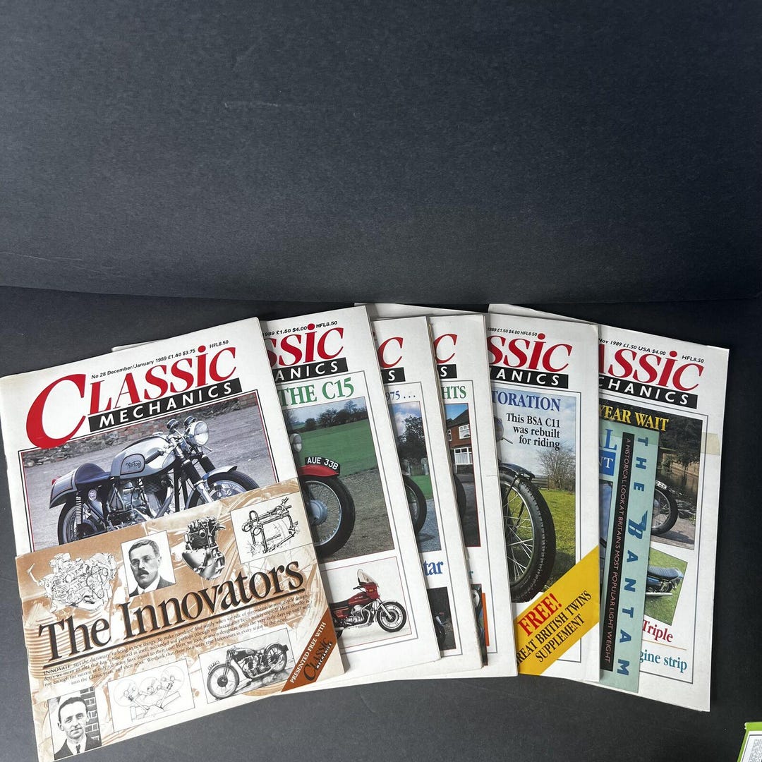 Motorcycle History: Vintage Classic Mechanics Magazine Lot 6 Issues ...