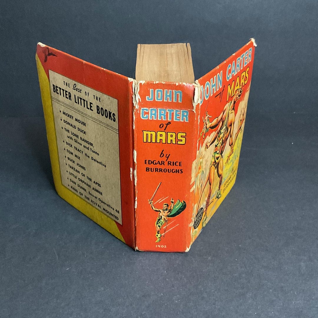 John Carter of Mars Better Little Book Hardcover #1402 Edgar Rice ...