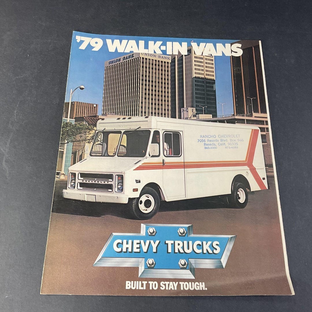 1979 Chevy P10 P20 P30 Walk-in Van Trucks Dealer Sales Brochure Catalog ...