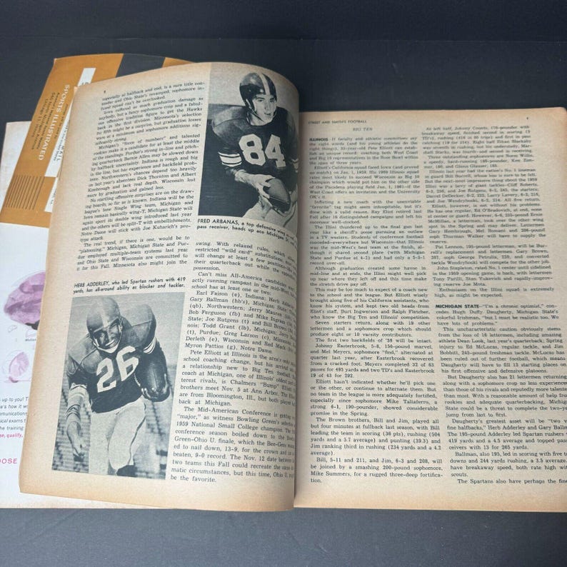 1960 Yearbook Football 240 Teams Sport Sports Magazine 1963 - Etsy