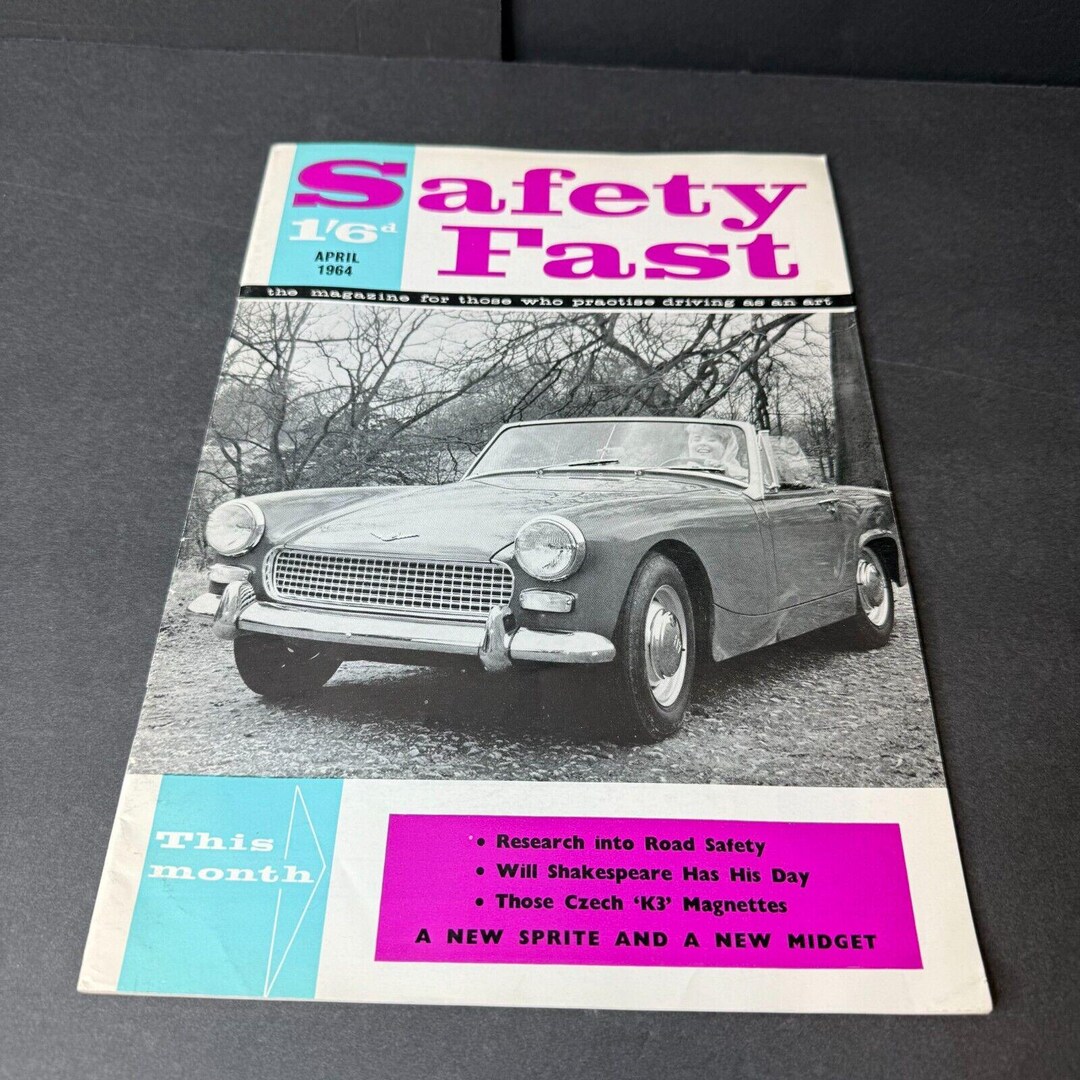 Safety Fast Magazine April 1964 Vol 6 New Sprite and A New Midget - Etsy