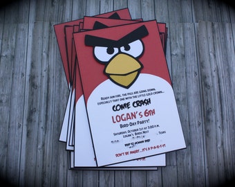 Angry Birds Invitation | Etsy