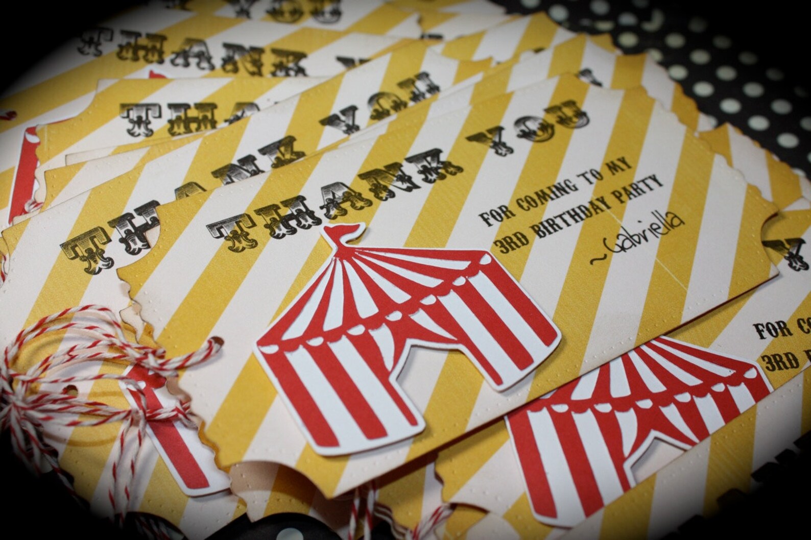 CIRCUS Ticket Thank You Tags...set of 5 Tags - Etsy