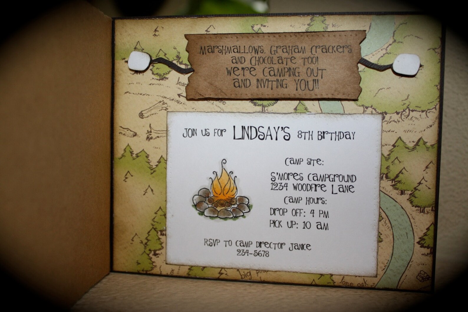 CAMPING Invitation...perfect for Birthdays Sleepovers or Any | Etsy