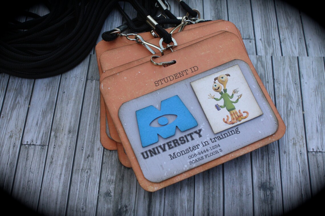 MONSTERS UNIVERSITY ID Tags - Etsy