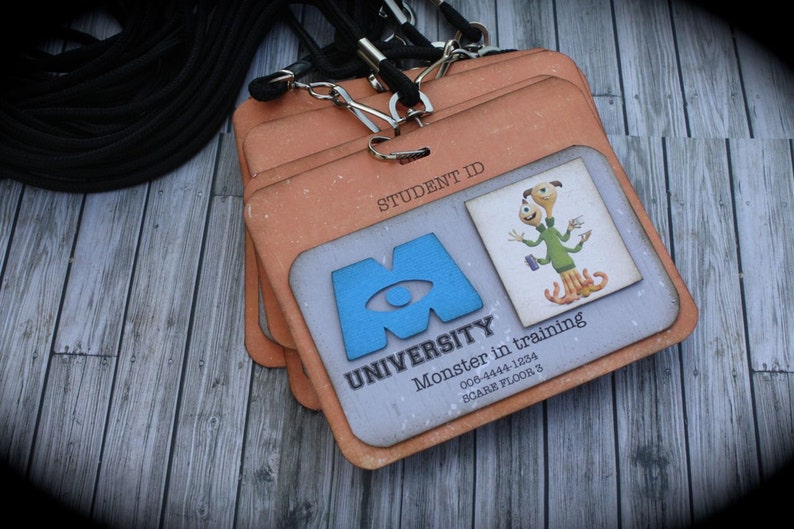 MONSTERS UNIVERSITY Invitation And ID Tag Set Etsy
