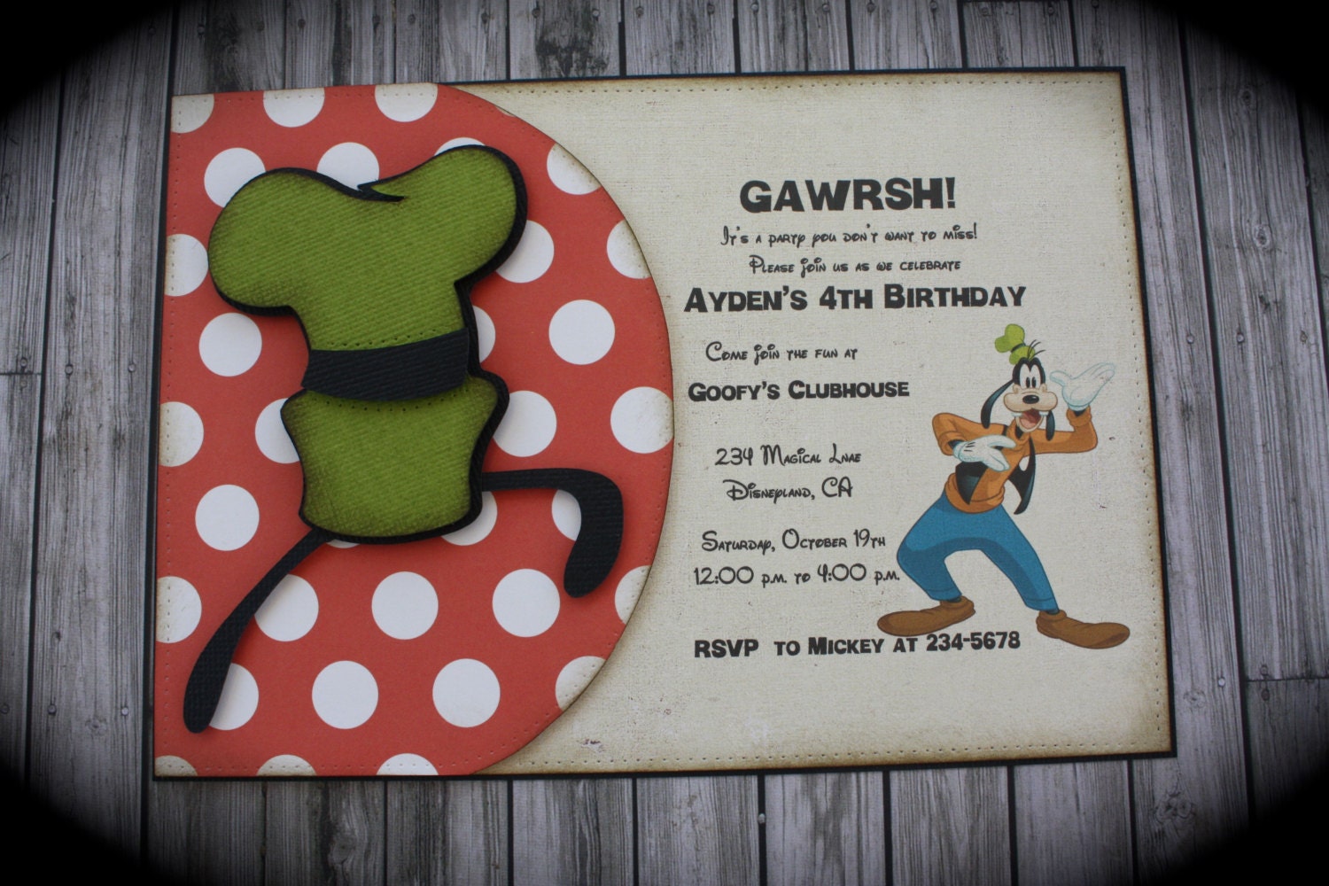 GOOFY Invitation - Etsy