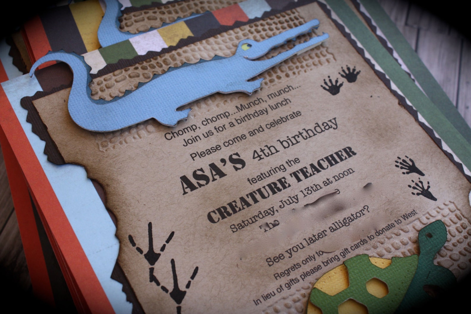 SWAMP Creature...alligator...turtle...creature Teacher Invitation - Etsy