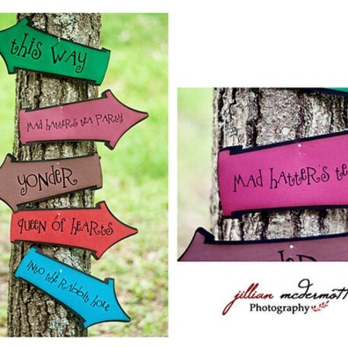 Mad Hatter's Tea Party/alice in Wonderland Signs...tim - Etsy