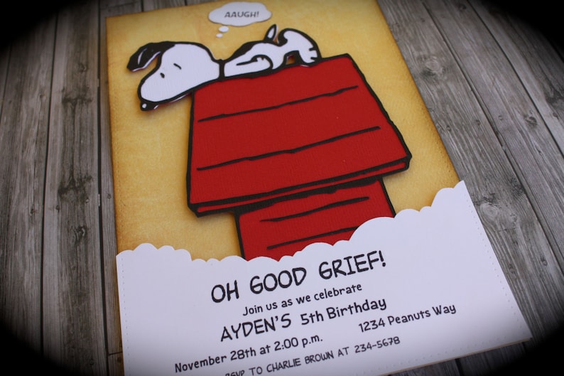 Snoopy/charlie Brown Invitation for Any Occasion - Etsy