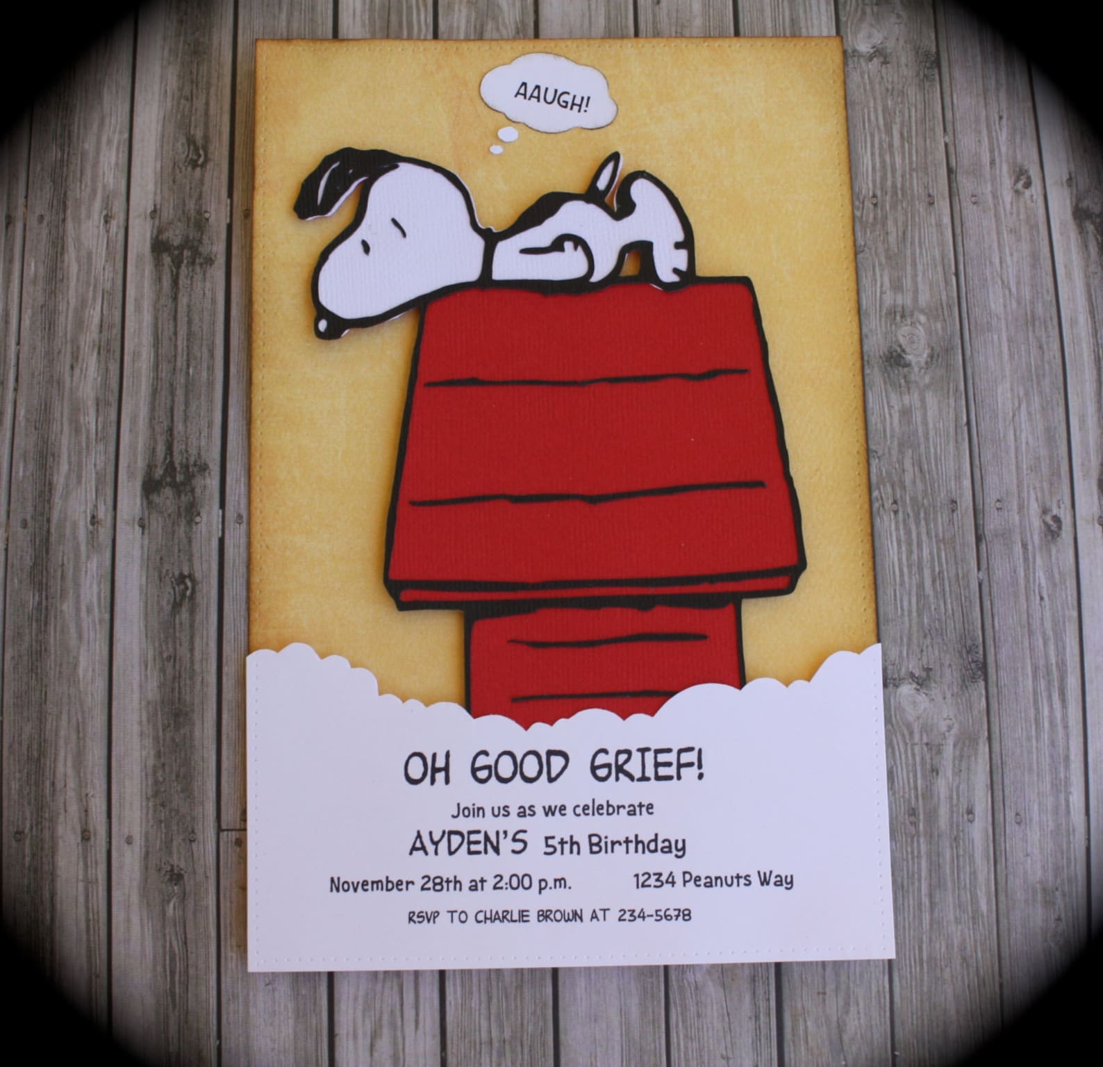 Snoopy/charlie Brown Invitation for Any Occasion - Etsy