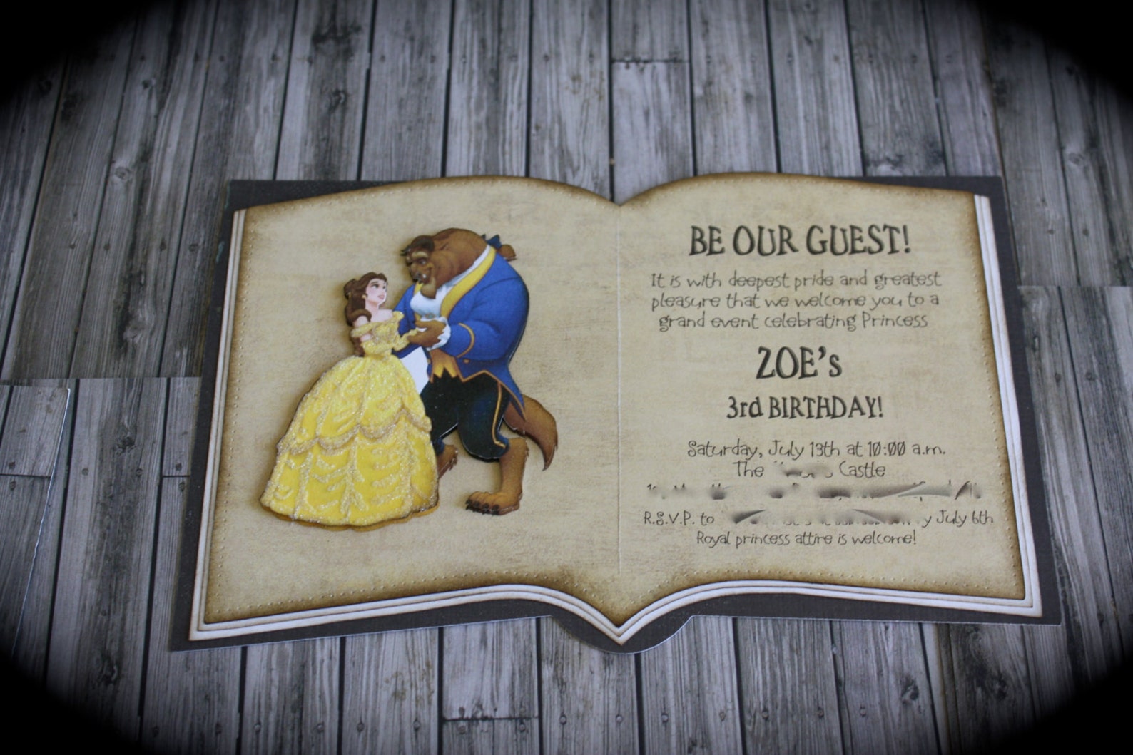 BEAUTY and the BEAST Invitation - Etsy