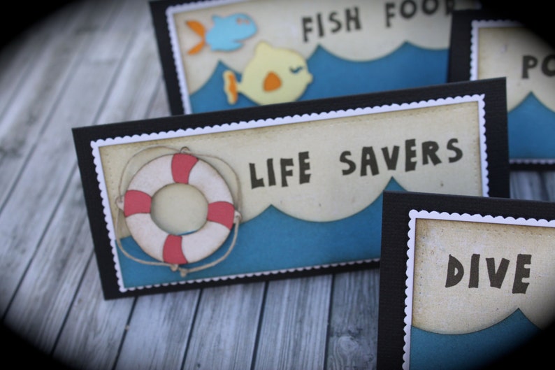 POOL/BEACH Themed Food Tents...menu Cards....place | Etsy