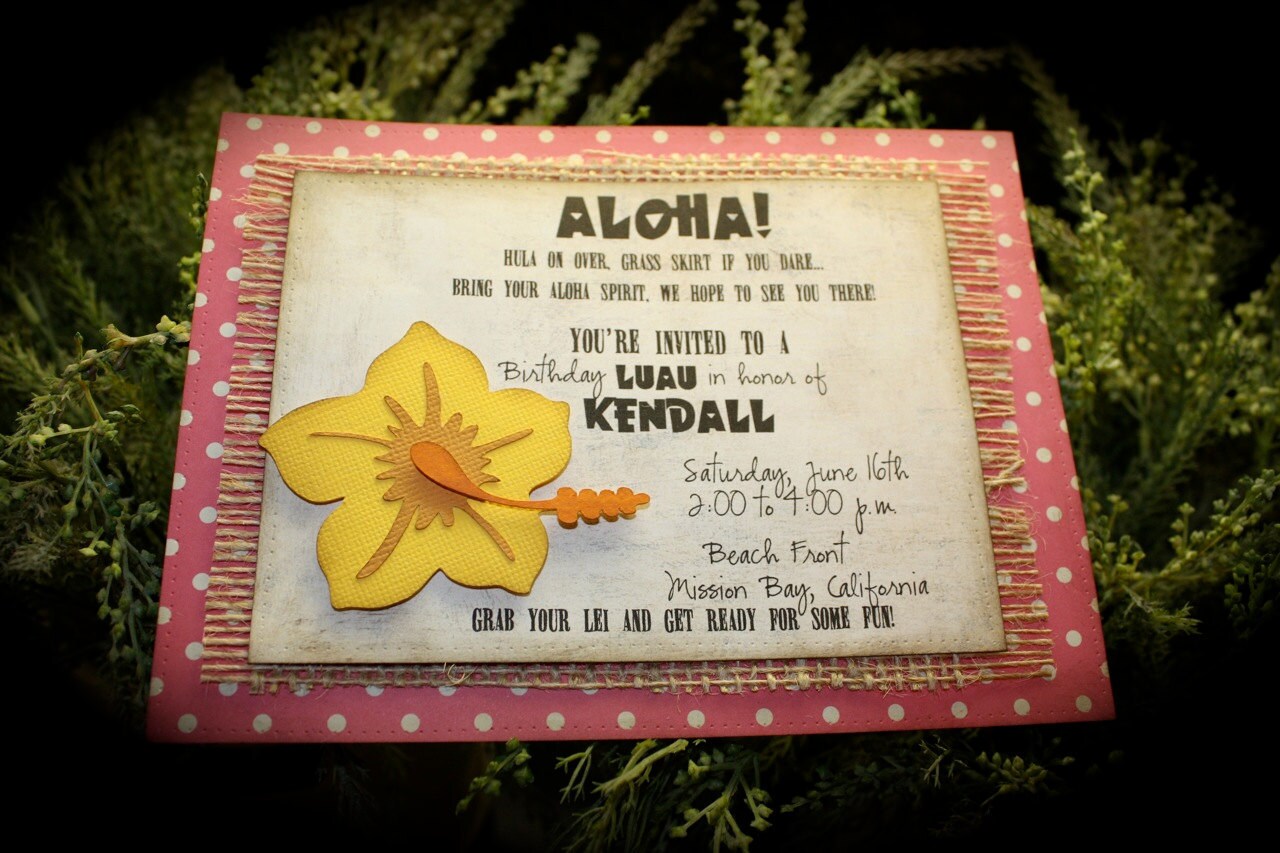 Aloha....hawaiian Luau Party Invitation - Etsy