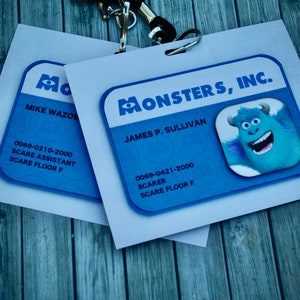 MONSTERS INC ID Badge - Etsy