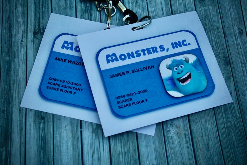 MONSTERS INC ID Badge - Etsy