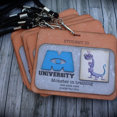 MONSTERS UNIVERSITY ID Tags - Etsy