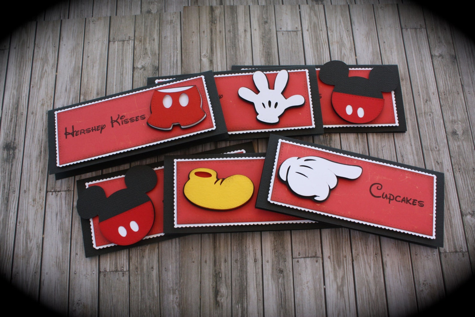 MINNIE/MICKEY Mouse Themed Food Tents...menu Cards....place Cards ...