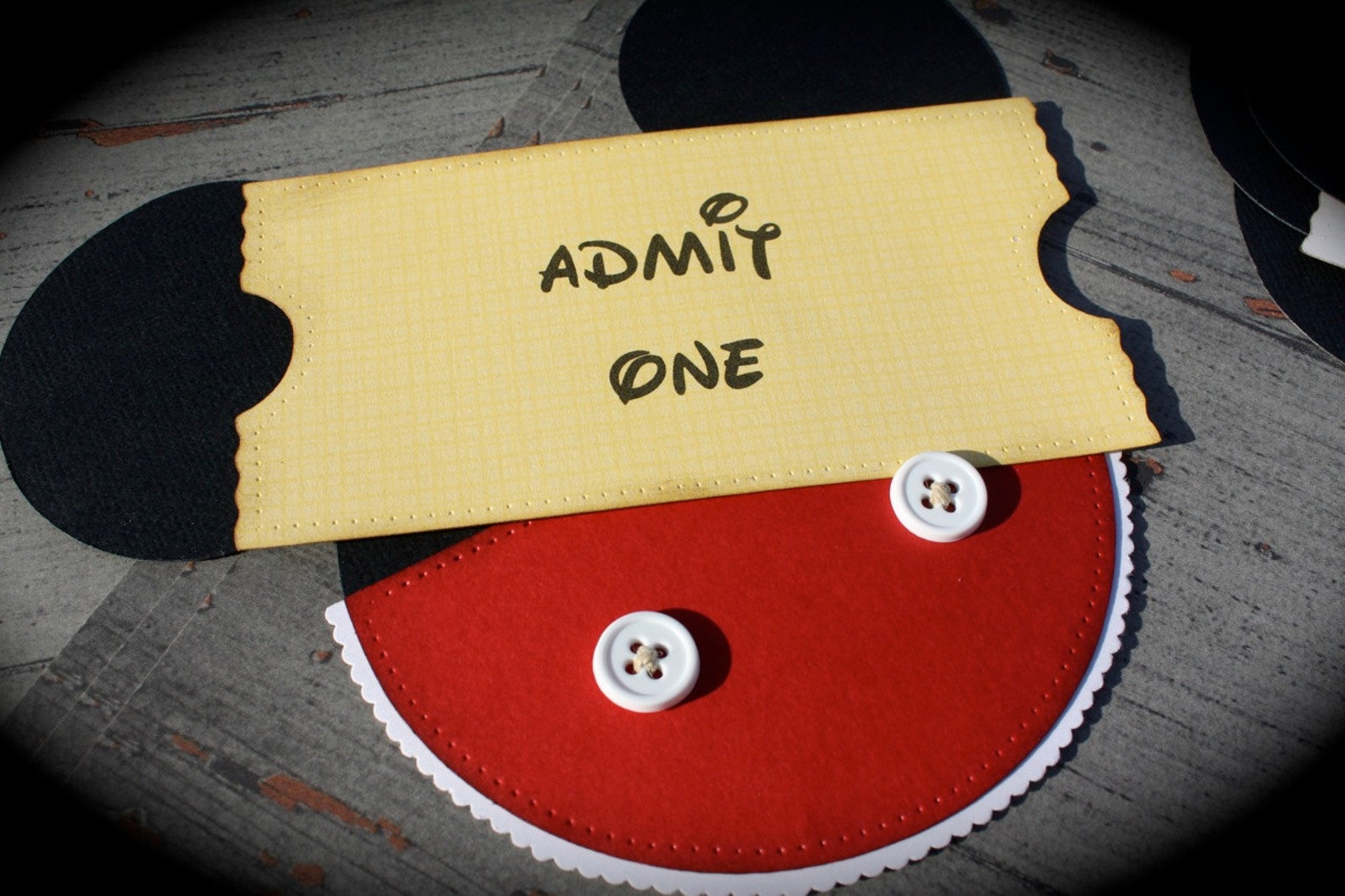 MICKEY or MINNIE MOUSE Ticket Invite - Etsy