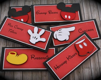 Mickey Place Cards | Etsy