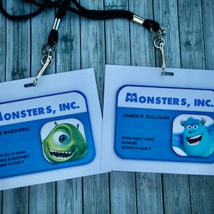 MONSTERS INC ID Badge - Etsy