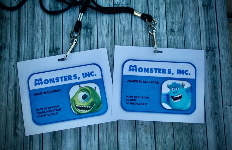 MONSTERS INC ID Badge - Etsy