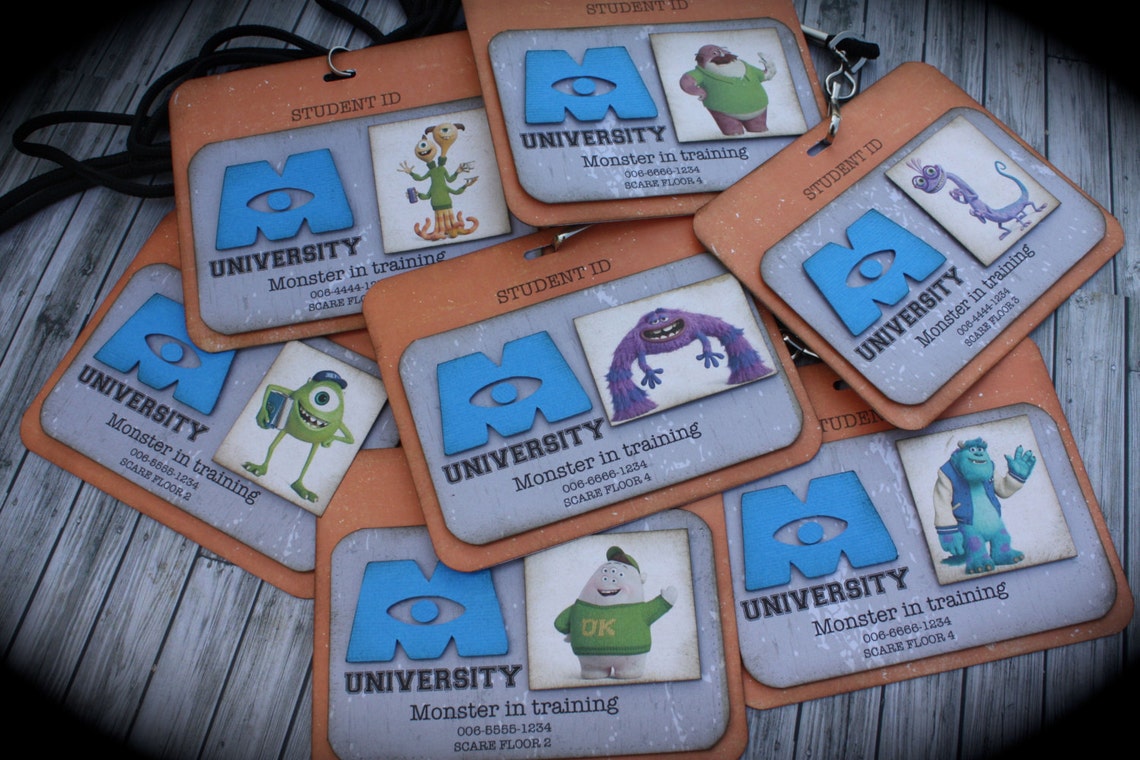 MONSTERS UNIVERSITY ID Tags - Etsy