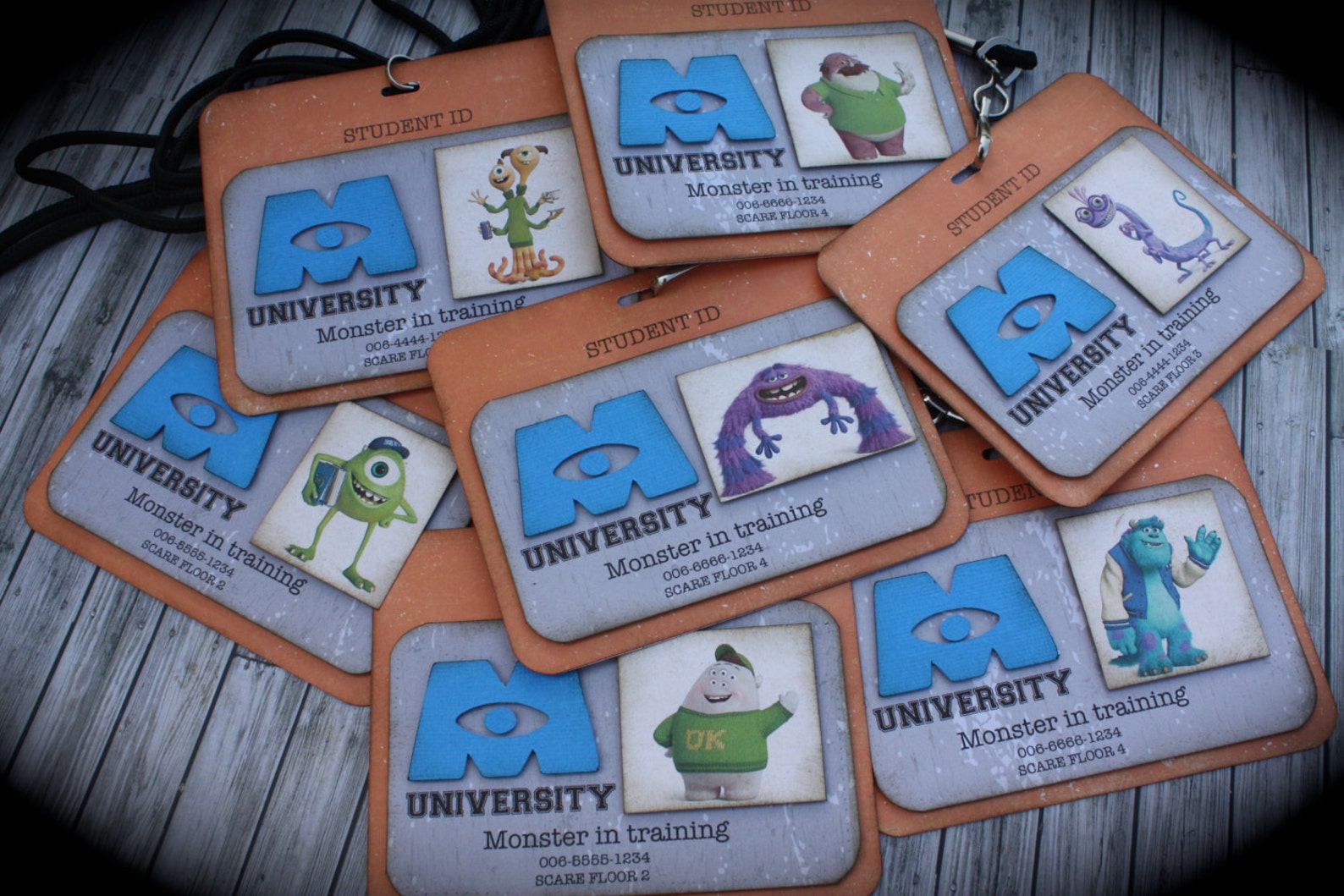 MONSTERS UNIVERSITY ID Tags Etsy