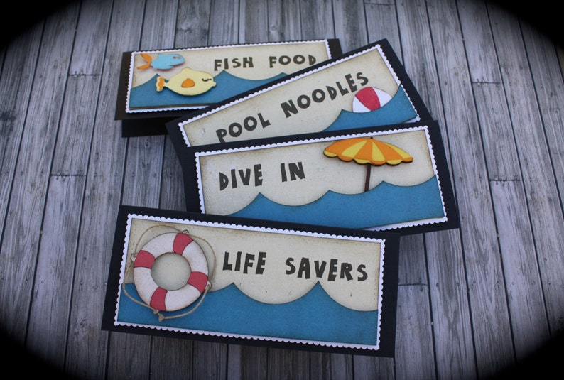 POOL/BEACH Themed Food Tents...menu Cards....place | Etsy