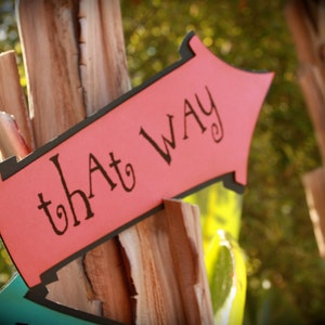 Alice in Wonderland (this Way, That Way) Signs - Etsy