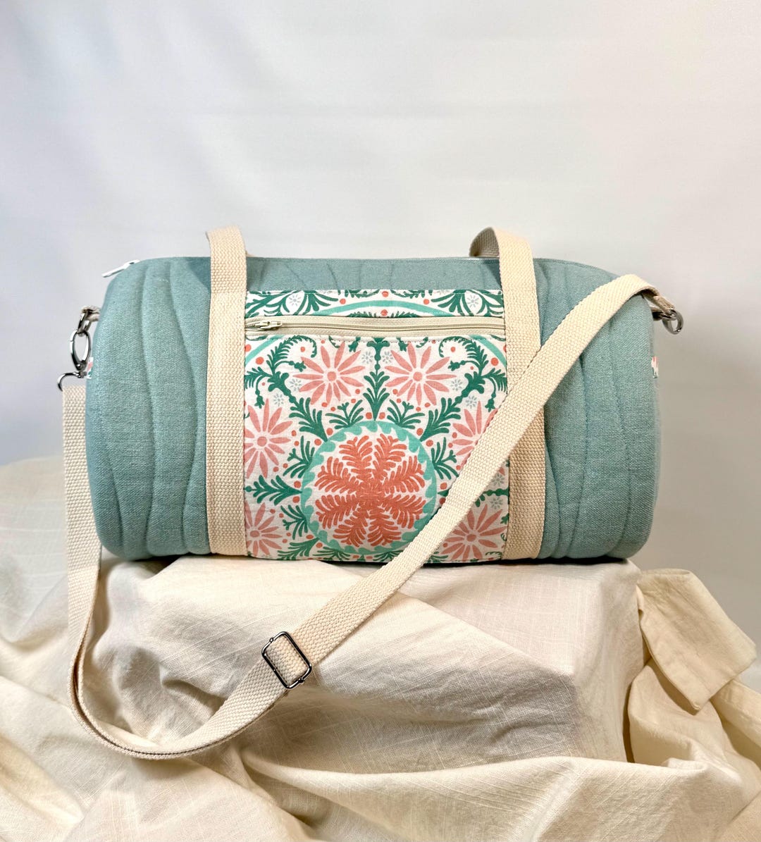 Handmade Round Duffle Bag - Etsy
