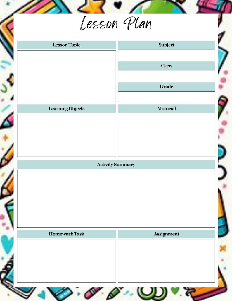 Digital Teacher Planner - Etsy
