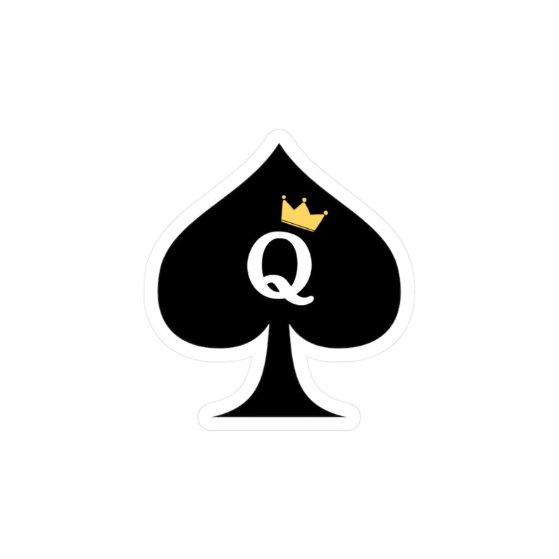 QOS Sticker, Queen of Spades Decal, Snowbunny Spade Sticker, Hotwife ...
