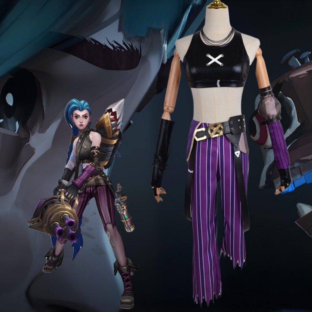 League of Legends Jinx Costume, Jinx Cosplay Suit, LOL Costume ...