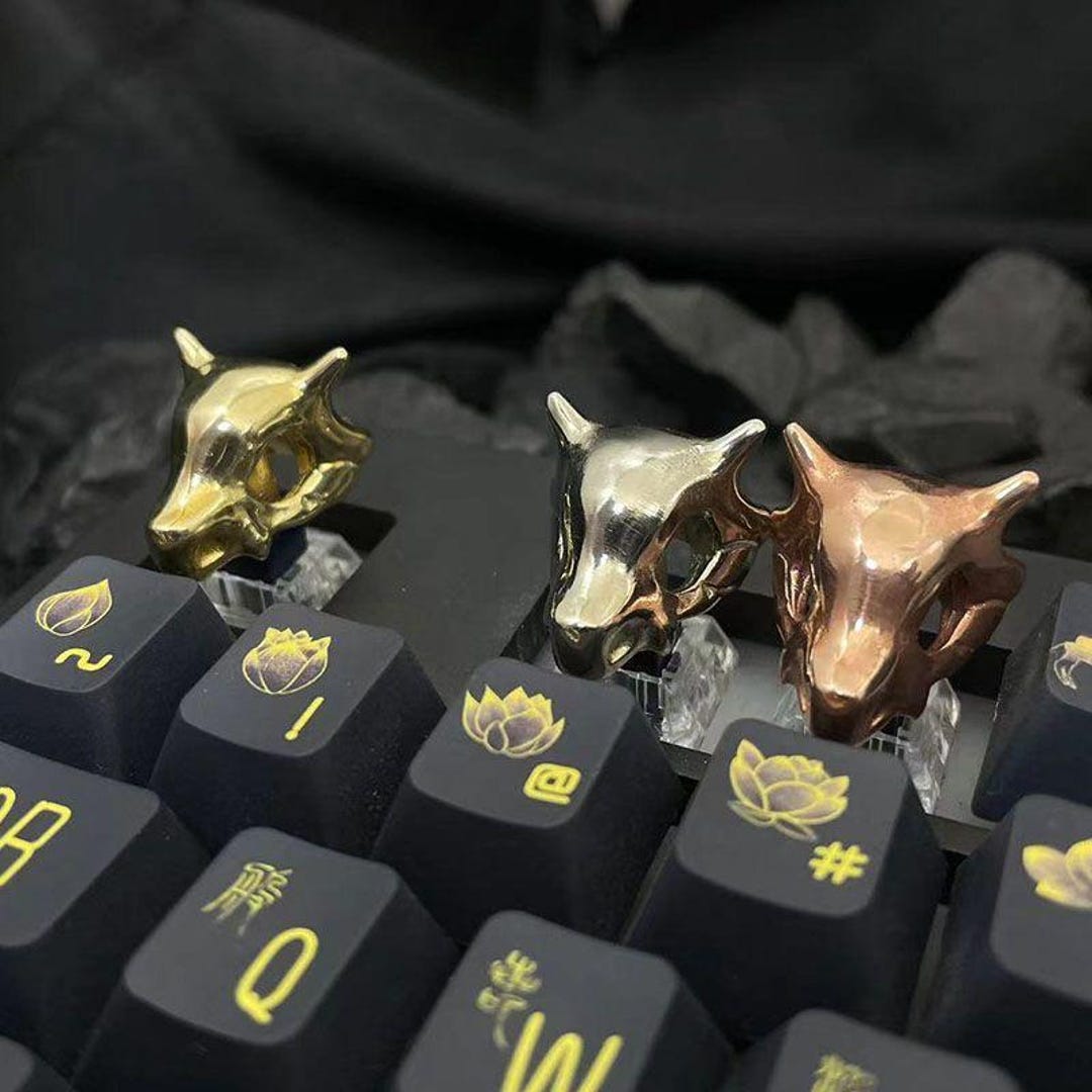 Marowak Pokemon Keycap, Brass Keycap, Custom Keycap, Eevee Evolution ...