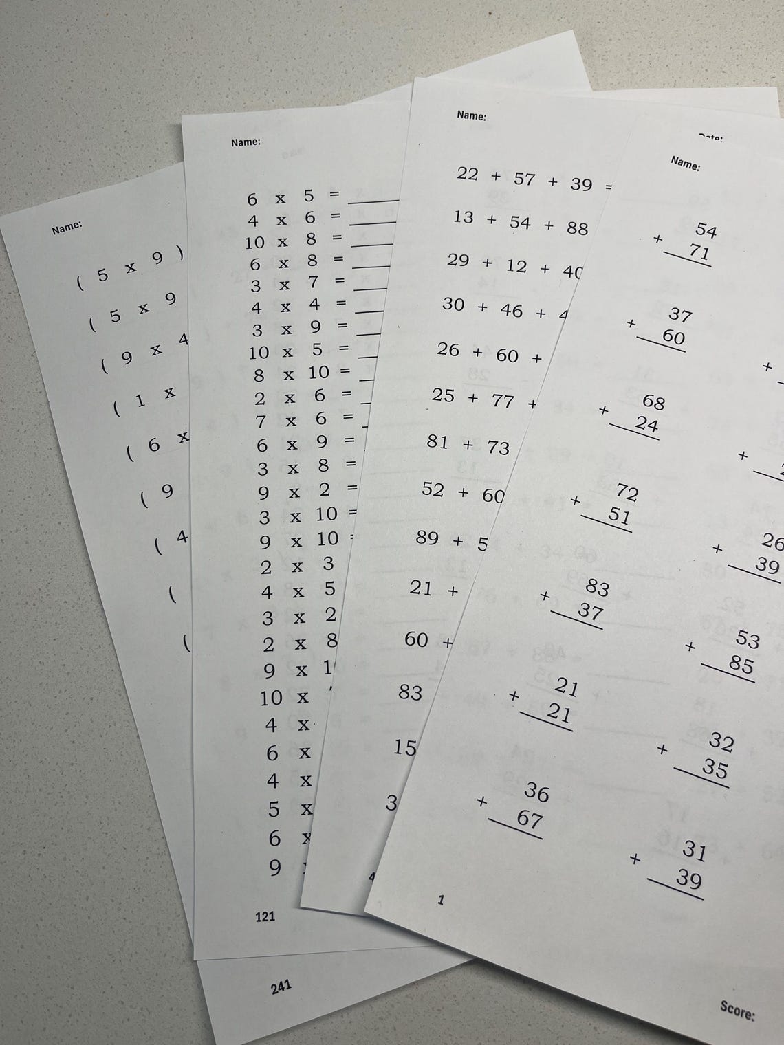Basic Math Printable Sheets 320 Pages - Etsy