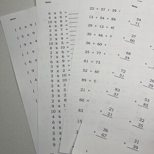 Basic Math Printable Sheets 320 Pages - Etsy