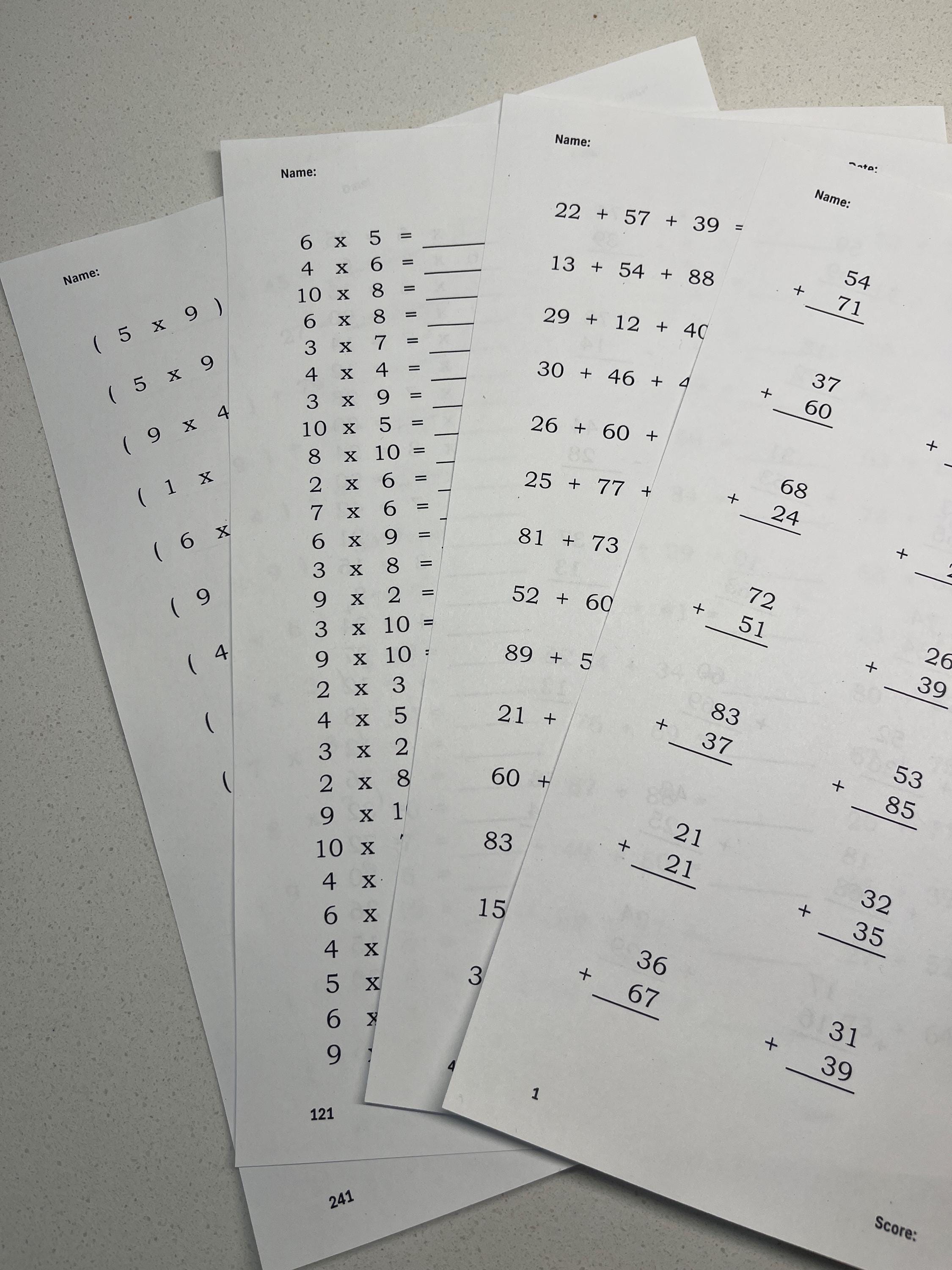Basic Math Printable Sheets 320 Pages - Etsy