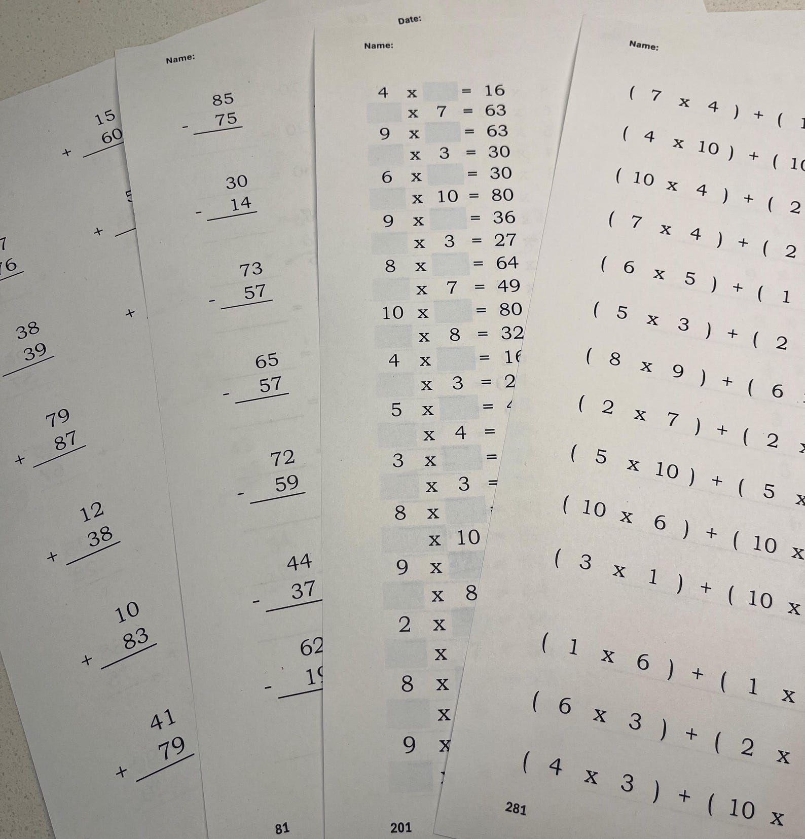 Basic Math Printable Sheets 320 Pages - Etsy