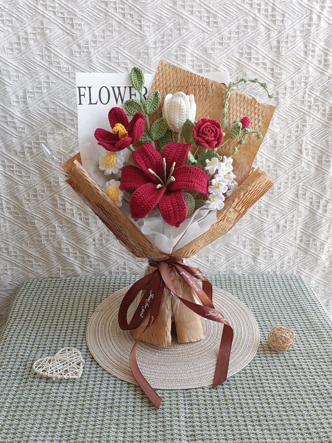 Crochet Flowers, Daisy, Rose, Lily, Mother’s Day Gift, Anniversaries ...