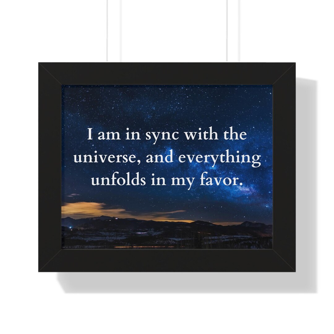 Positive Affirmations Framed Horizontal Poster, Inspiring Wall Art for ...
