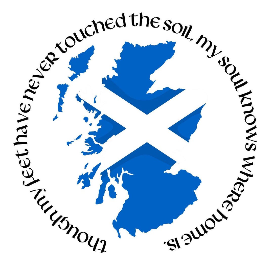 Scotland Map Art: Soul Knows Home - Scottish Pride (digital Download ...