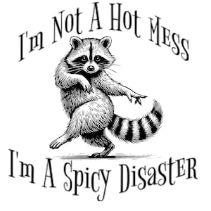 Digital Download - "i'm Not a Hot Mess I'm a Spicy Disaster" - Graphic ...