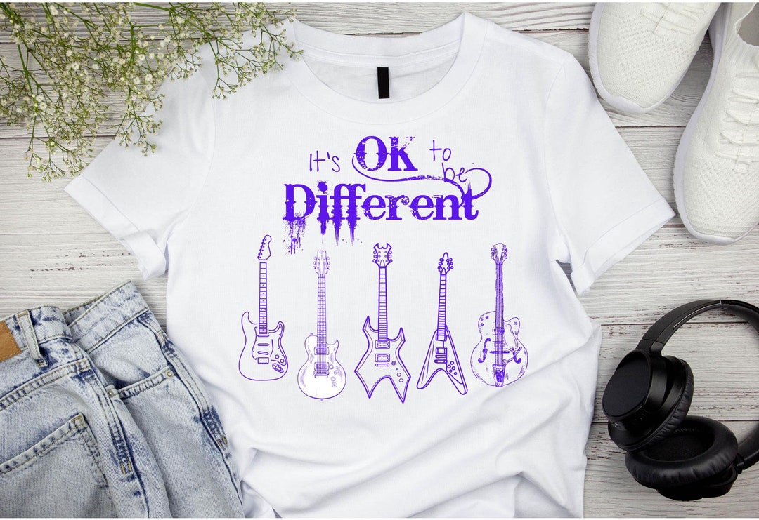 Guitar Digital Download - "it's OK to Be Different" - Svg, Png, Jpeg ...